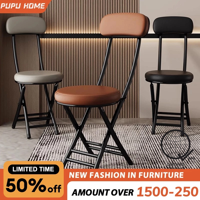 Folding Chair Foldable Backrest Chair Dining Modern Design Stool Study Chair | Shopee Philippines