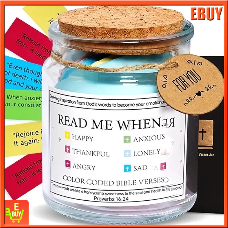 Bible Verses in a Jar Colorful Scripture Cards with Color-Coded ...