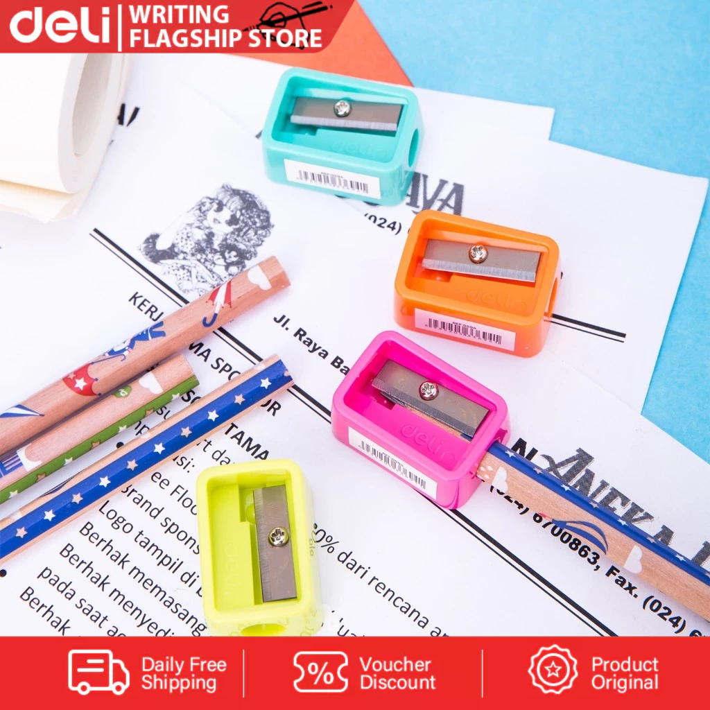 Deli Pencil Sharpener Mixed E0594 | Shopee Philippines