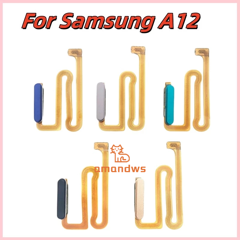 For Samsung A12 A125 A125F Fingerprint Sensor Home Back Key Menu Power ...