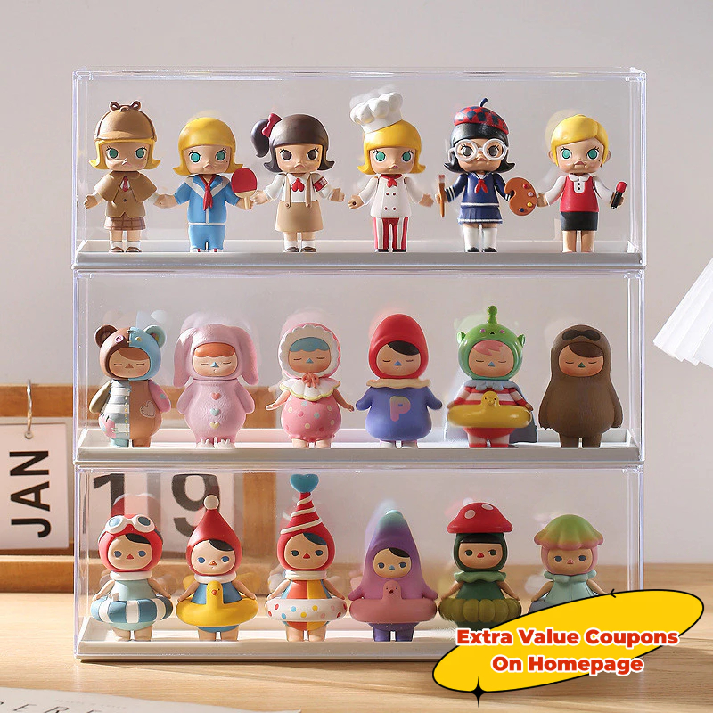 Transparent Dust-Proof Blind Box Display Case for POP MART Model Toys ...