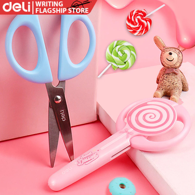 Deli Mini Safety Handmade Scissors Cartoon Scissors Rounded Blade Tip ...