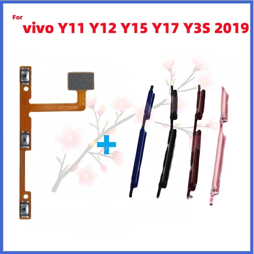 Power ON OFF Volume Button Flex For vivo Y11 Y12 Y15 Y17 Y3S 2019 Side Buttons Ribbon Cable ...