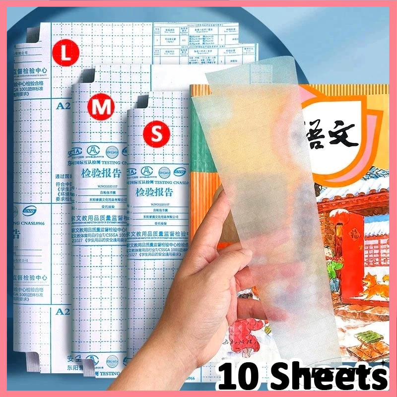 Transparent Self-adhesive Book Wrapper Protective Cover S/M/L Book ...