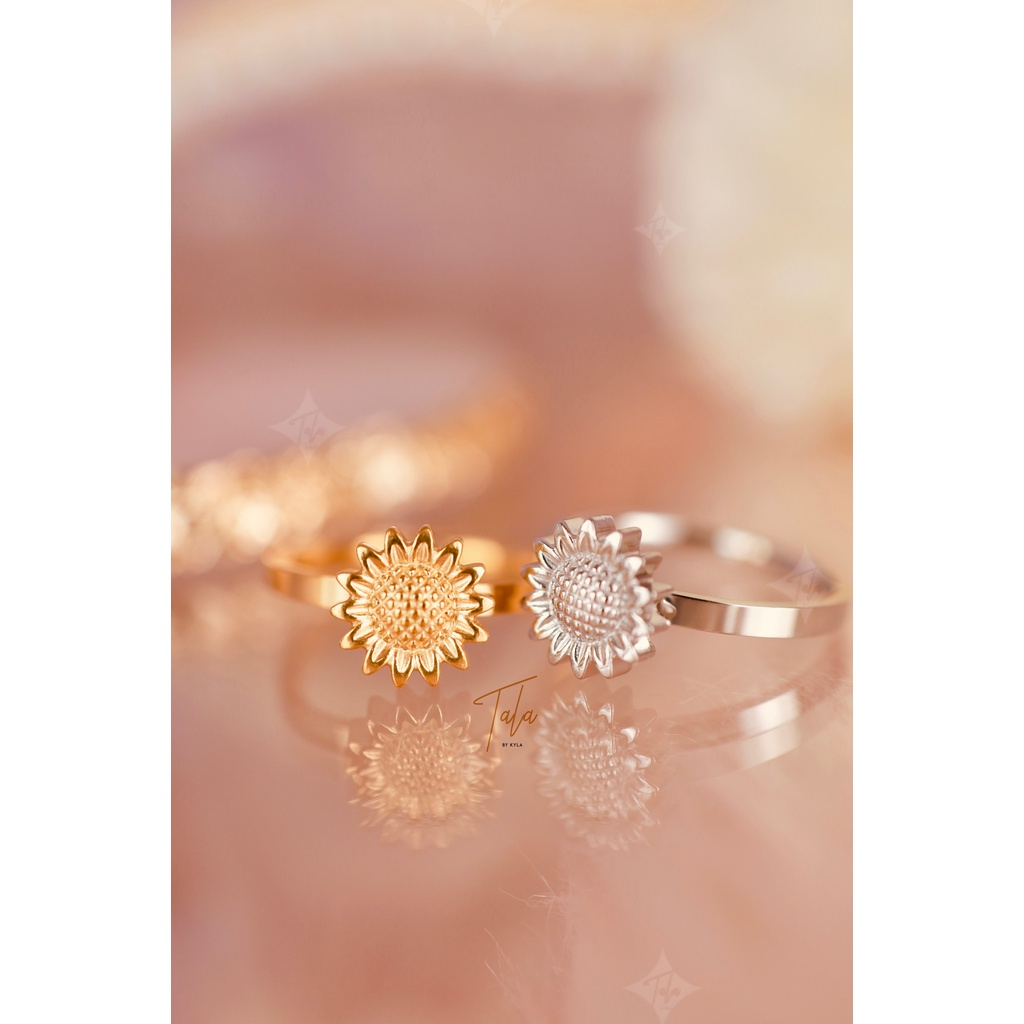 TALA by Kyla Sunflower Fidget Ring Stainless Steel Hypoallergenic with ...