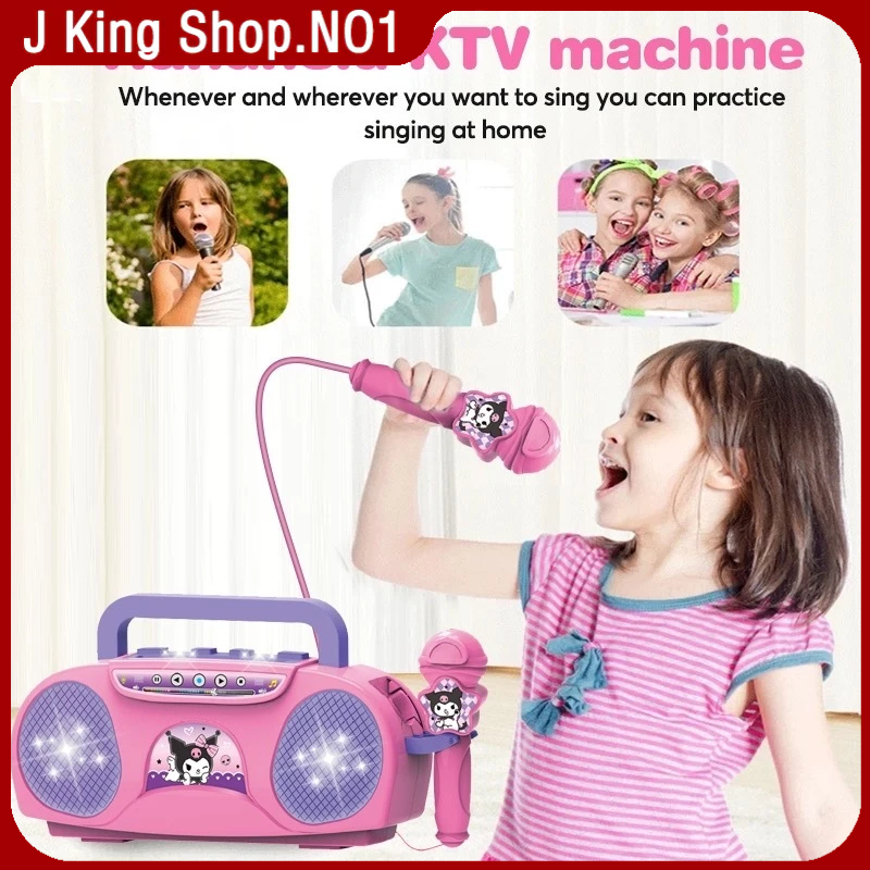 J King #Kuromi Children Singing Machine Mic Toys For Home KTV Karaoke ...