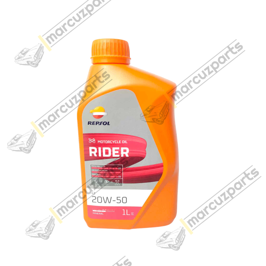 1 LITER GENUINE REPSOL MOTO RIDER 20W-50 PREMIUM MINERAL MOTOR OIL ...