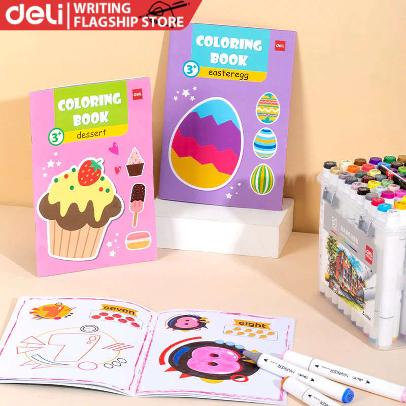 Deli Coloring Book 8 Sheets Picture Book for Kids 1PCS | Shopee Philippines