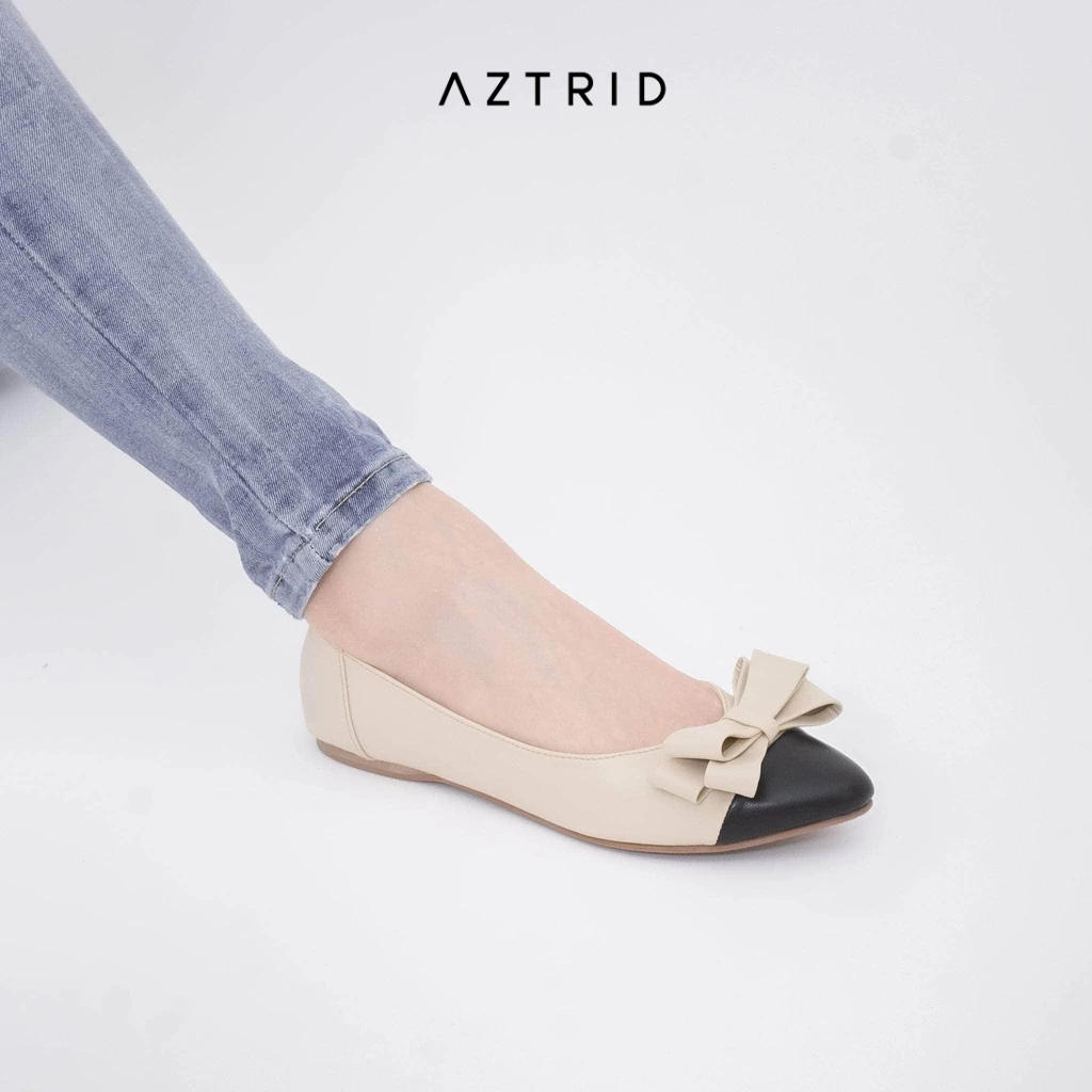 AZTRID Fancie Bow Flats Lightweight Womens Flat Shoes Soft Sole All Day ...