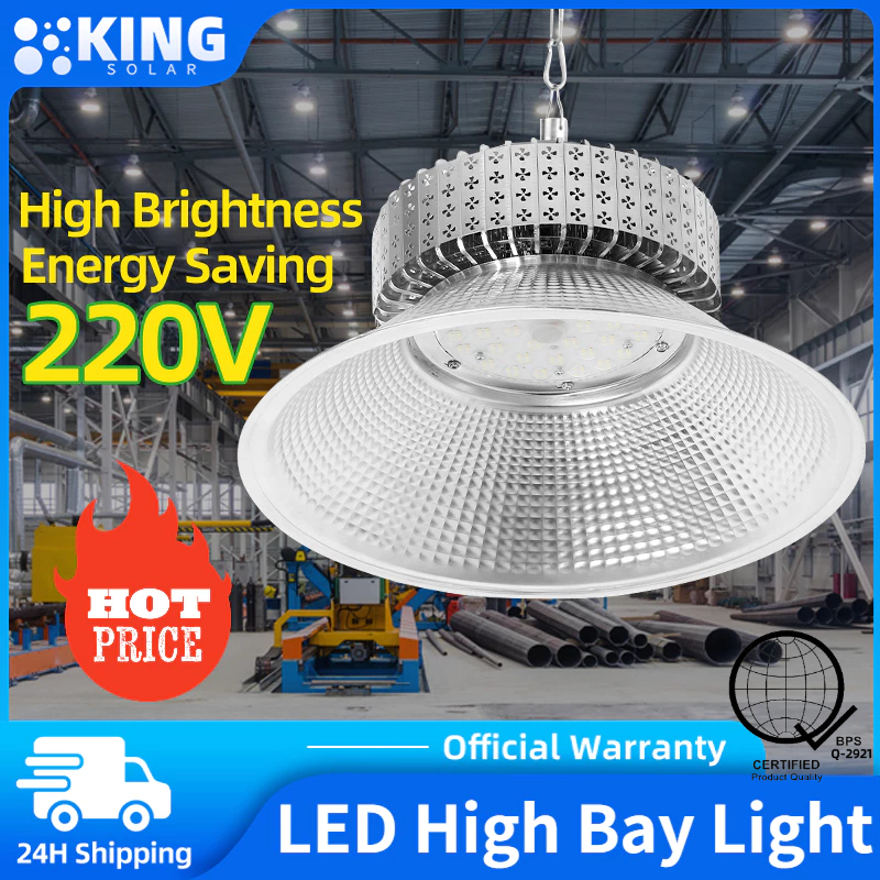 LED High Bay Light 100W 150W 200W Super Bright Industrial Lamp Wide ...