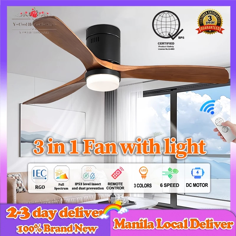 Nordic Ceiling Fan With Light 3 Colors Dimming Asahi Chandelier Fans ...