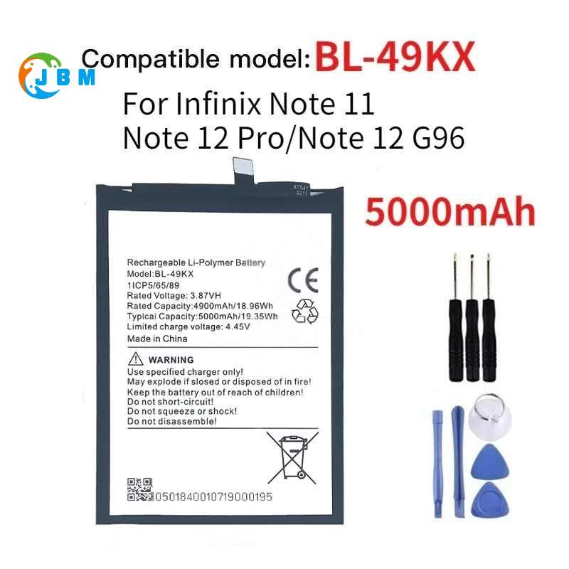 BL-49KX Replacement Battery for Infinix Note 12i X6819 Note 12pro Hot 8 ...