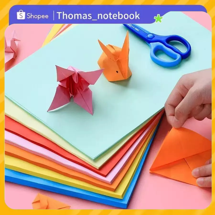 Value Pack 100 Sheets Origami Paper Double Sided Color DIY Folding ...