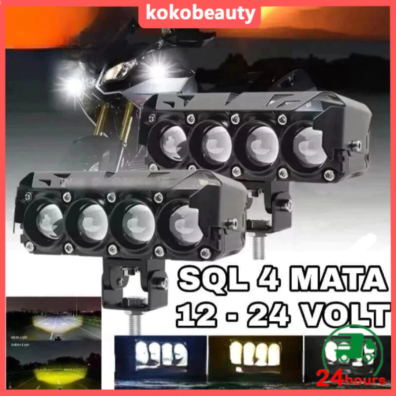 P4 Laser Gun Motorcycle Mini Driving Light MDL Dual Color Hi/Lo ...