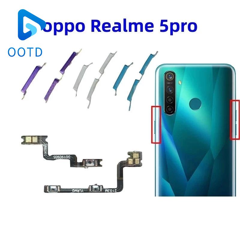 For OPPO Realme 5 Pro New Switch Key Power On Off and Volume up down ...