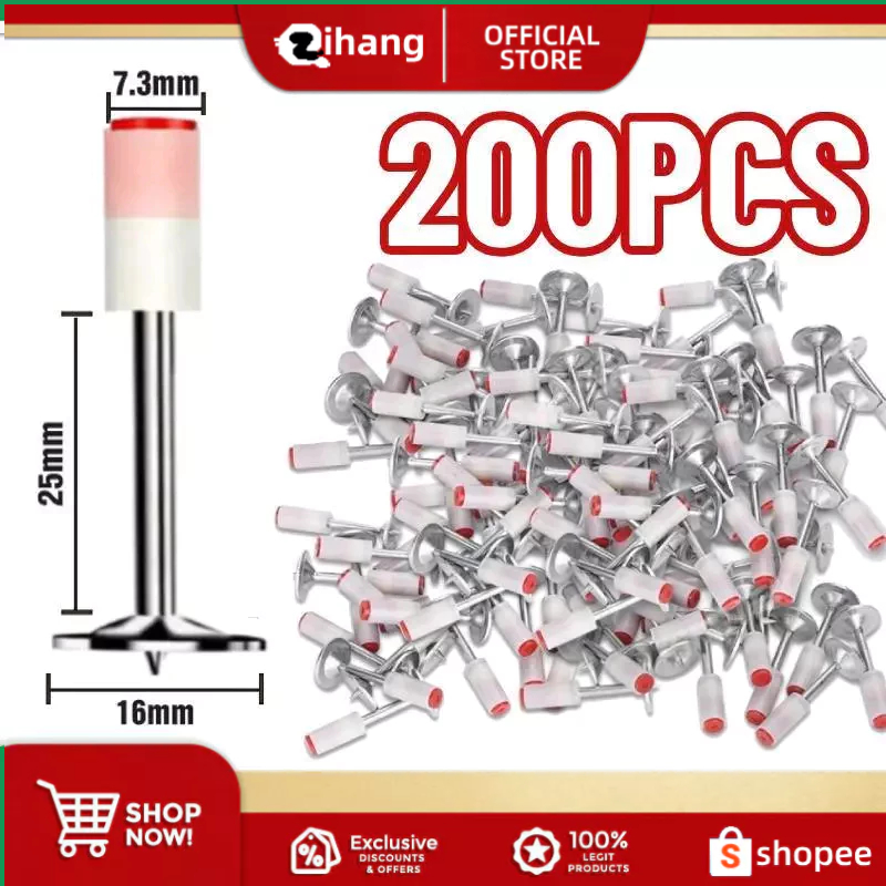200PCS 7.3mm Nail Gunner Nails Steel Nail Round Nails Nail Gunner Rivet ...
