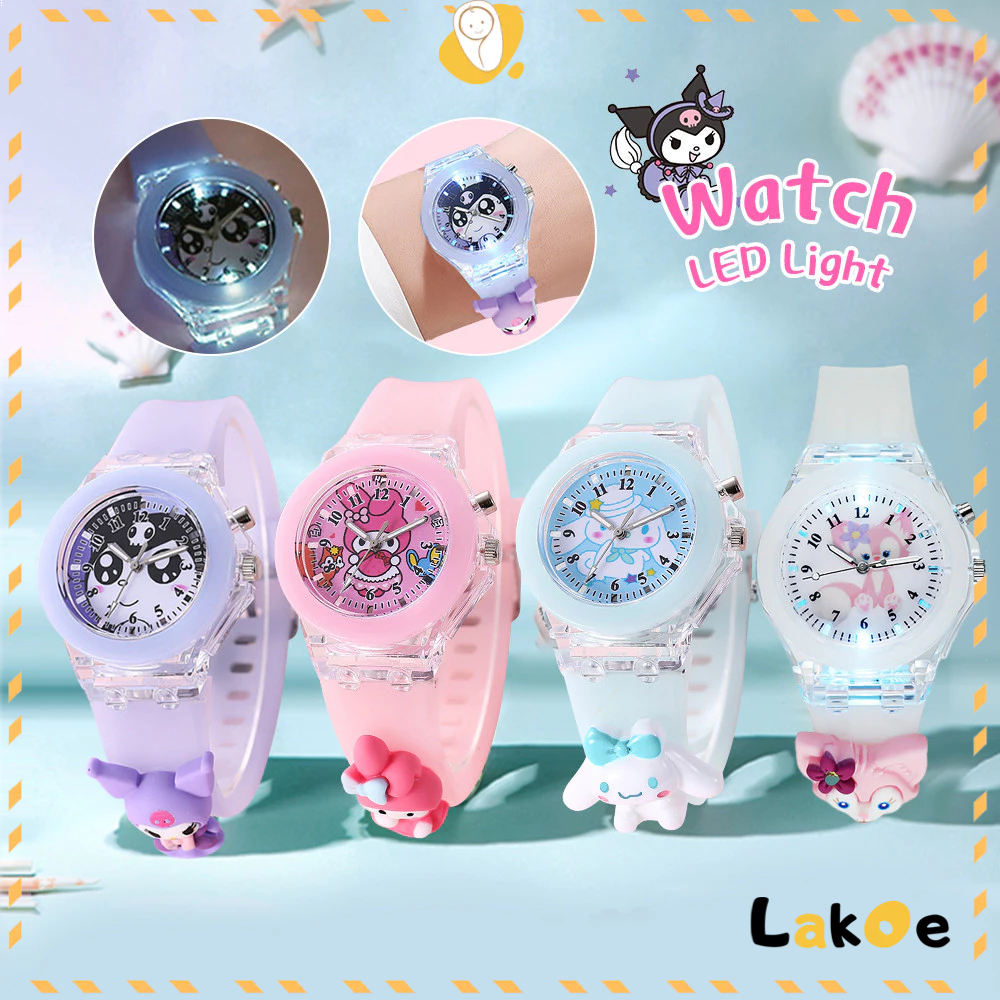 Lakoe Kids Cinnamoroll Watch For Kids Led Light Relo For Kids Girls ...