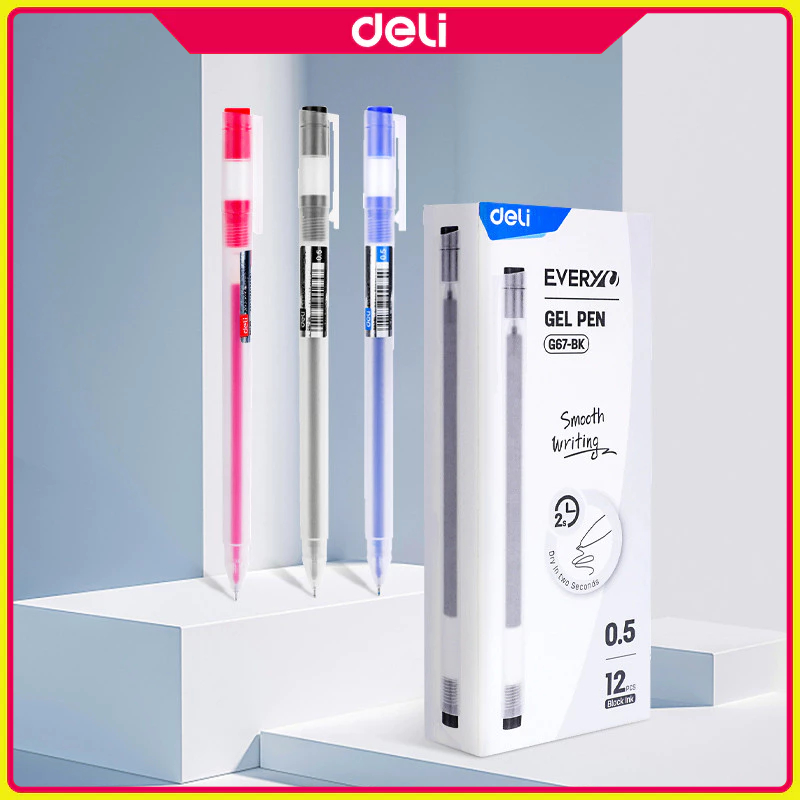 Deli 0.5mm Gel Pen Full Needle Tube Ballpen Neutral Pens EG67 | Shopee ...