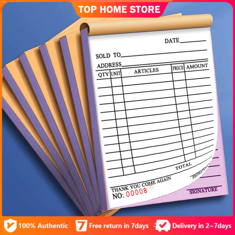 Carbonized delivery Receipt Resibo With Carbon Temporary Order Receipts paper Order Slip Receipt ...