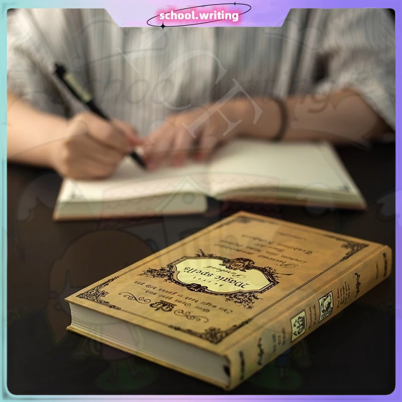 A5 Retro Hardcover Notebook 320 Pages Thick Writing Notepad College ...