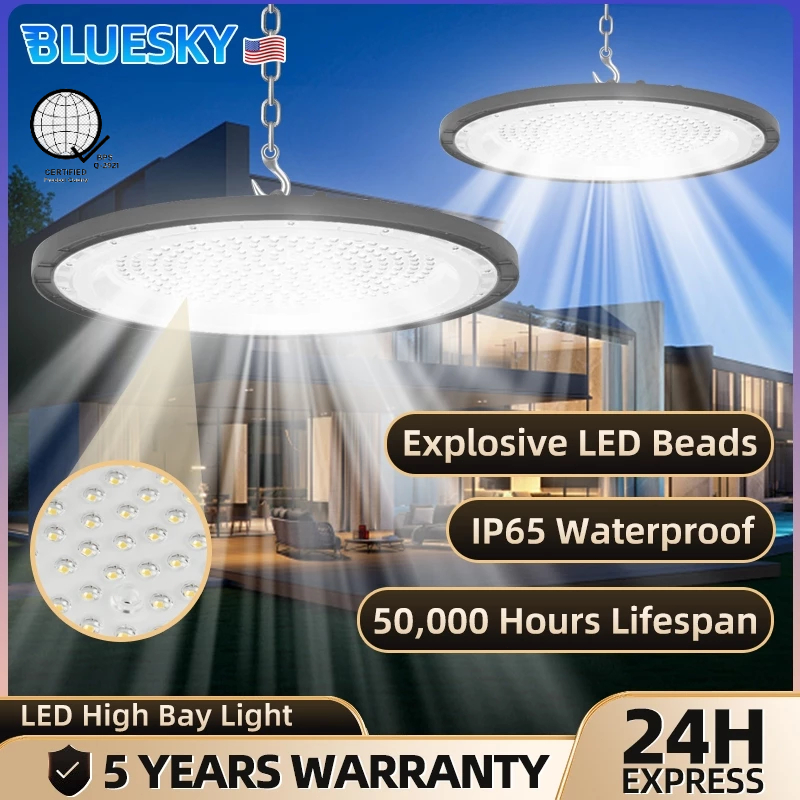BLUESKY 220V Hight Bay light 400W UFO LED Bulb 6500K Chandelier ...