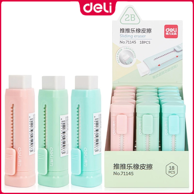 Deli Push-Tuile Eraser Soft TPR Bendable Rubber Mixed 71145 | Shopee ...