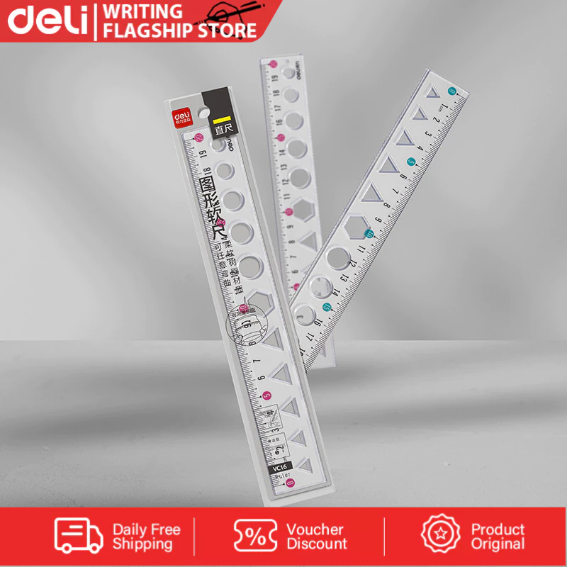 Deli 15/20cm Graphics Soft Ruler Mixed 1PC | Shopee Philippines