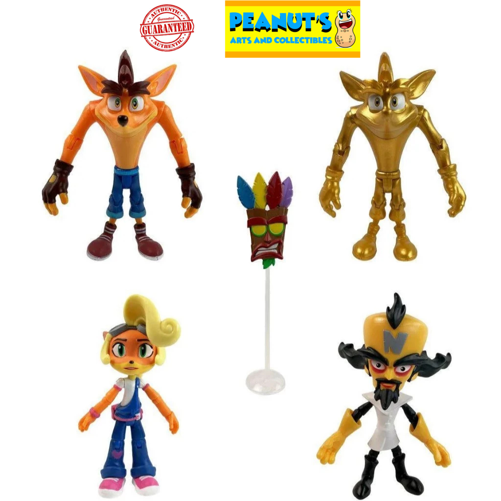 Crash Bandicoot Action Figures 4 Pack (Crash, Coco, Dr Neo Cortex ...