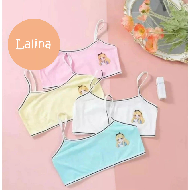 lalina 12PCS Baby Bra Spaghetti 8-12yrs Girl's Cute Little Girl Color ...