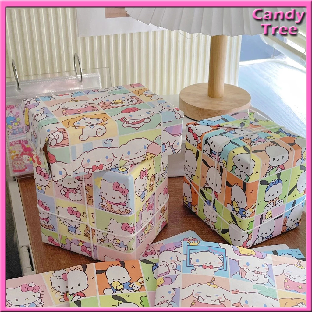 9 PCS Sanrio Book Cover Textbook Case and Wrapping Paper for Students ...