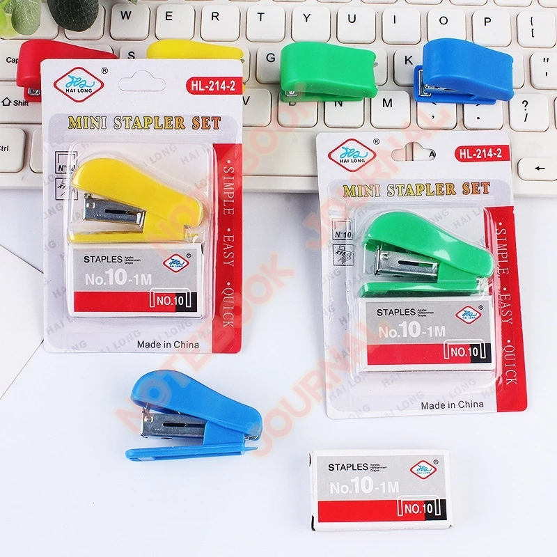 Mini cute Stapler Set Pupils Portable Convenient Stapler & Staples Set ...