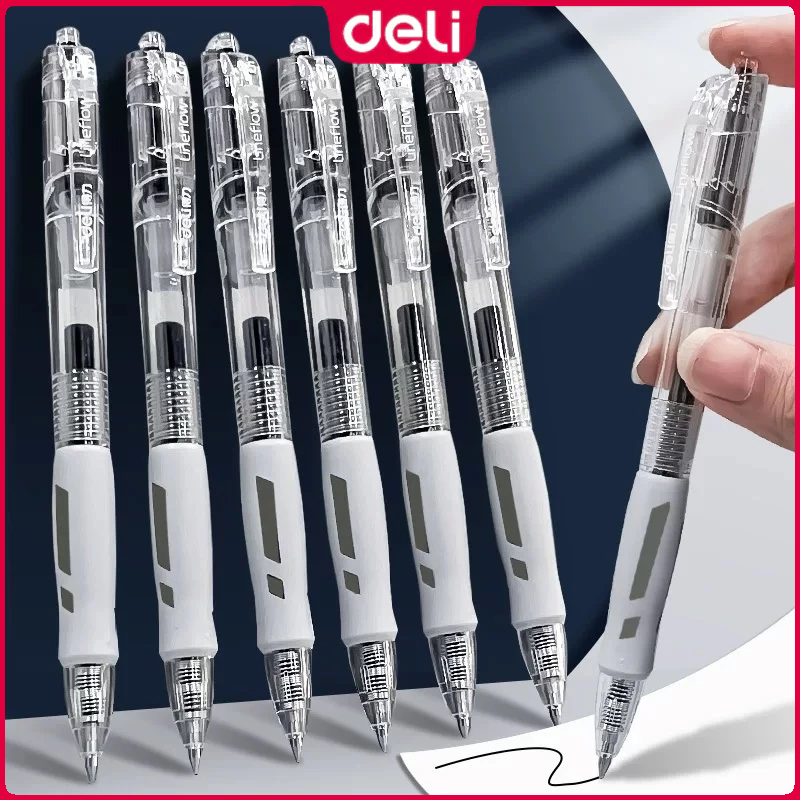 Deli S128 Smooth Writing 0.5mm Ballpen Press Gel Pen Spring Head for ...