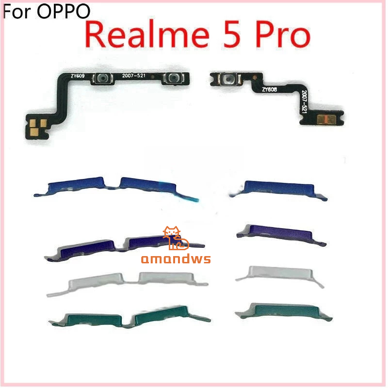 For OPPO Realme 5 Pro Power Switch Button Side Volume Up Down Buttons ...