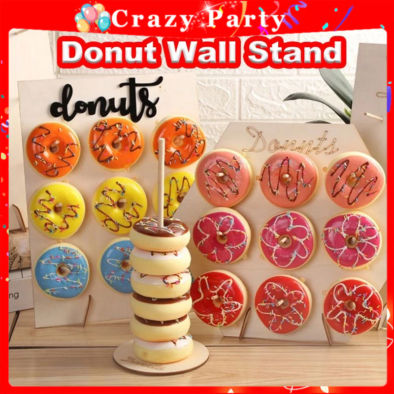 Wooden Donut Wall Display Rack Candy Donut Rack For Party and Wedding ...