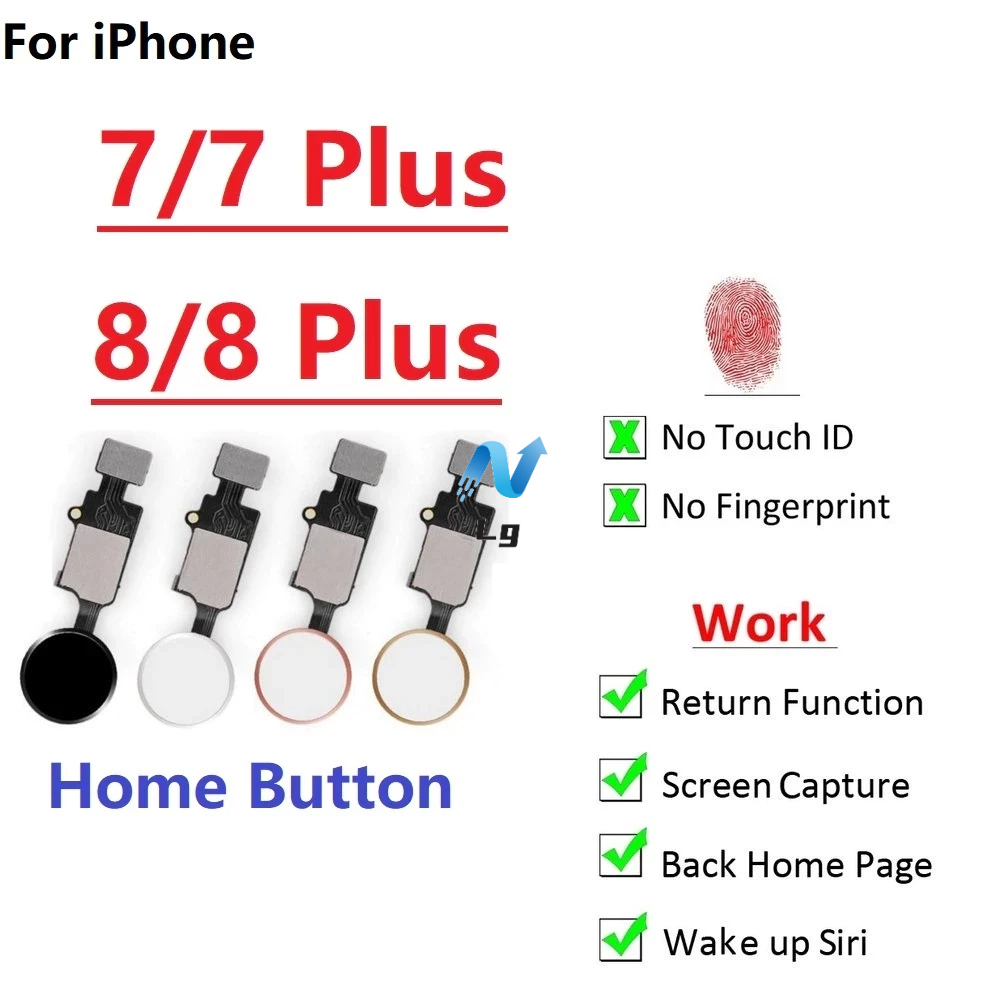 Home Button For iPhone 7 7 Plus 8 8 Plus Button flex cable Restore ordinary Button Replacement ...