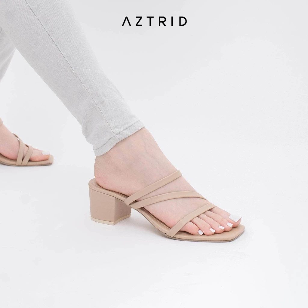 Aztrid Elina Strappy Women Block Heels Sandals | Shopee Philippines