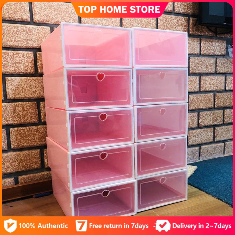 Big Size Shoes Box Colorful Hard Plastic Shoe Rack Storag Organizer ...