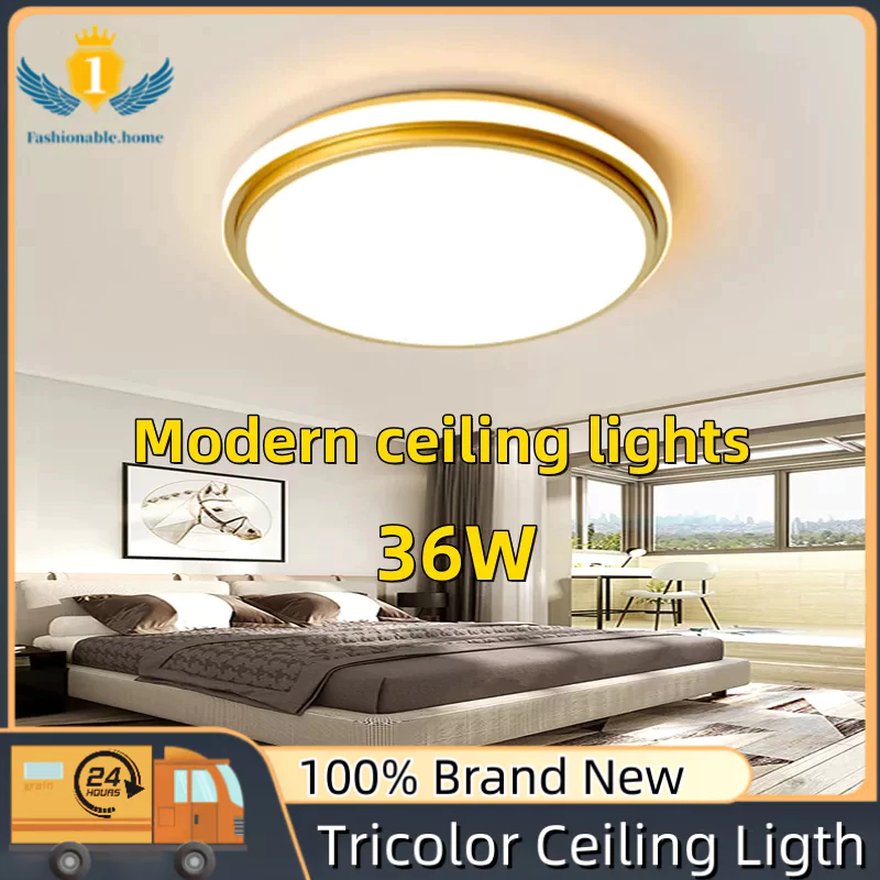 (COD) LED Nordic three-color remoter ceiling light balcony simple ...