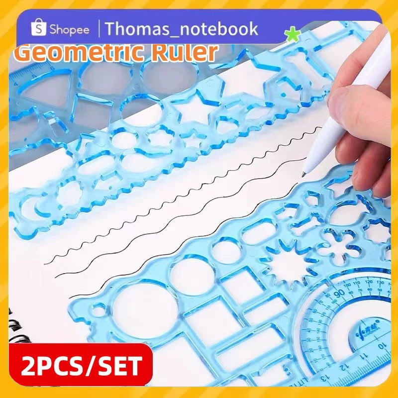 Multi Shaped Ruler Drawing Geometry Smooth Edge Hollowed-out Geometric ...