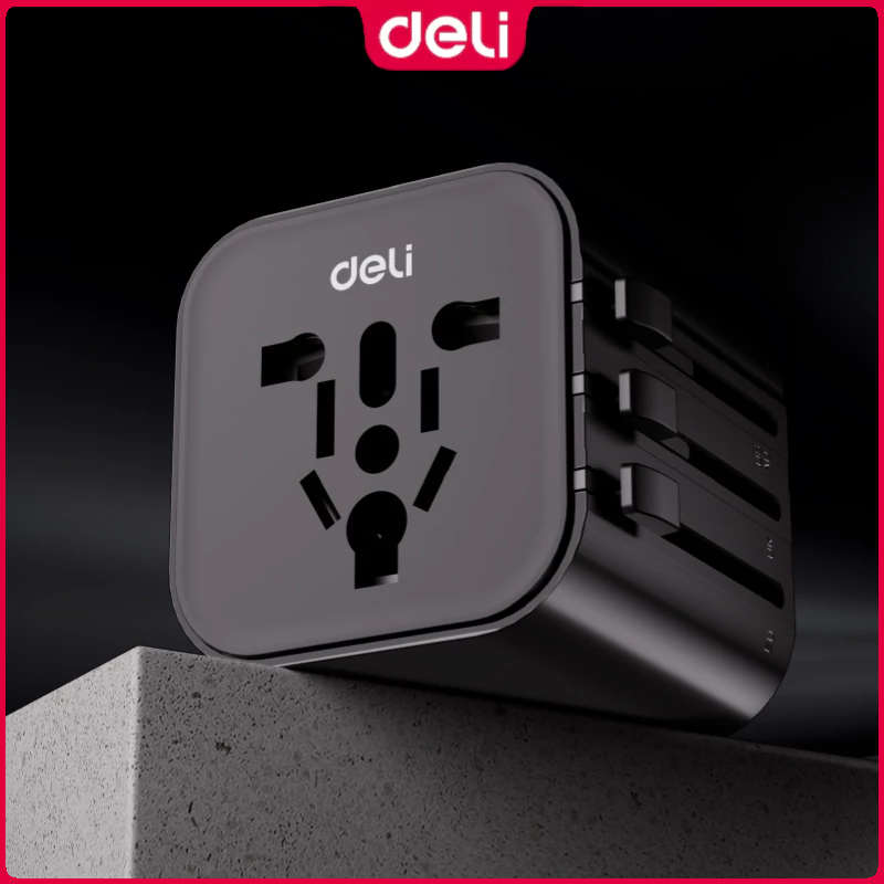 Deli Multi-Country Travel Converter Travel Adaptors 1PC | Shopee ...