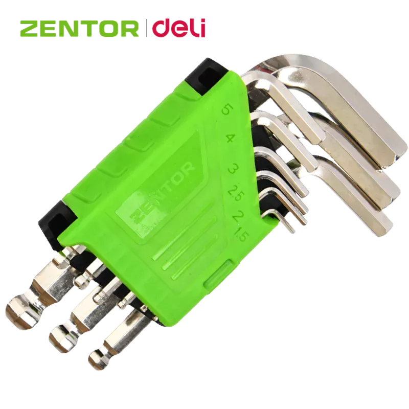 Deli ZENTOR 9PC Set Standard Length Flat/Ball Head Hex Socket | Shopee ...