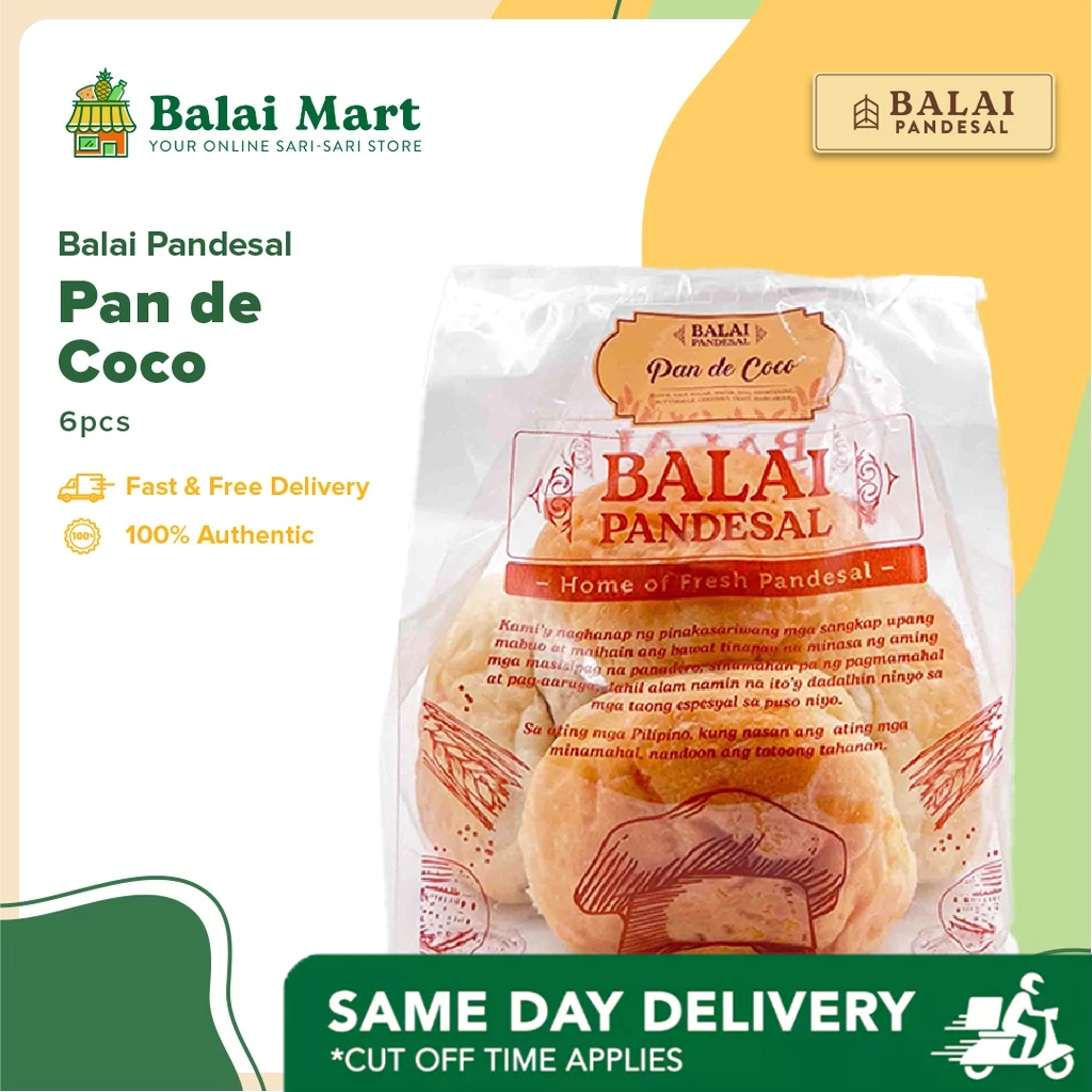 Balai Pandesal Pan de Coco 6pcs [Bakery, Fresh Bread] | Shopee Philippines
