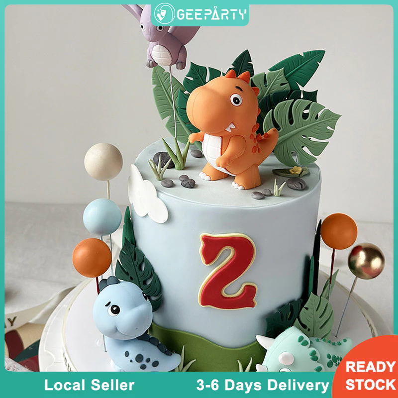 3D Cute Dinosaur Cake Topper T Rex Triceratops Dinosaur Egg for Kids ...