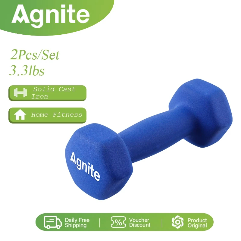 Agnite by Deli 1/2PC Dumbbell 1.5KG Muscle Fitness Gym Exercise Workout ...