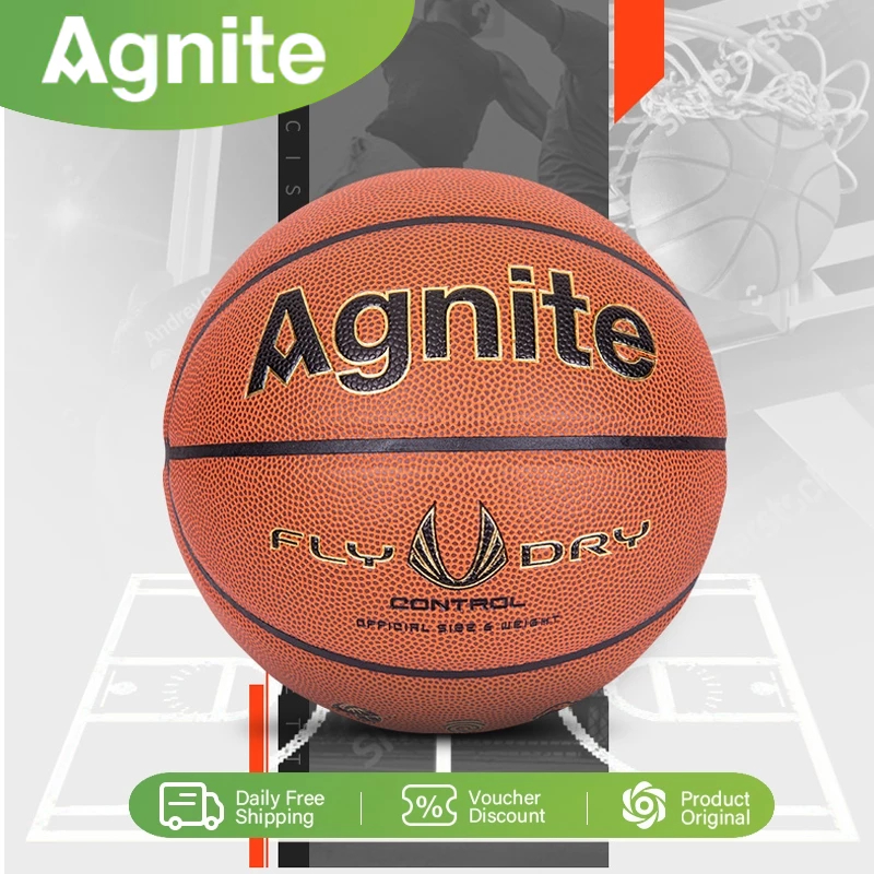Agnite Basketball Size 7 New Generation 600 PU Leather Spalding ...