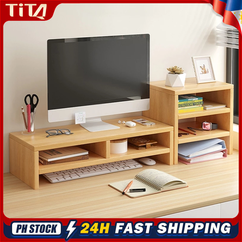 Desktop Monitor Riser Shelf Laptop Stand Computer Stands keyboard ...