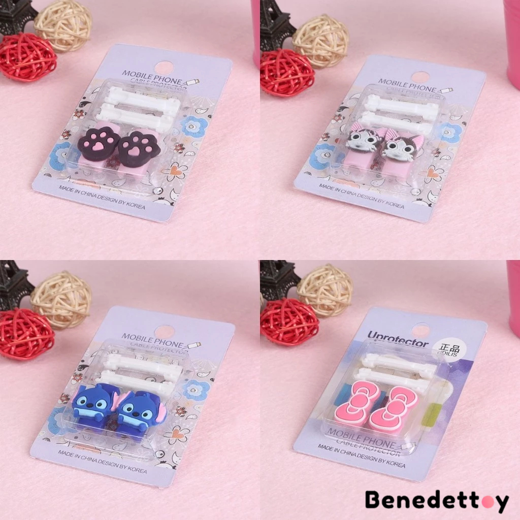 1set Cartoon Character Charge Cable Protective Covers Cord Protector ...