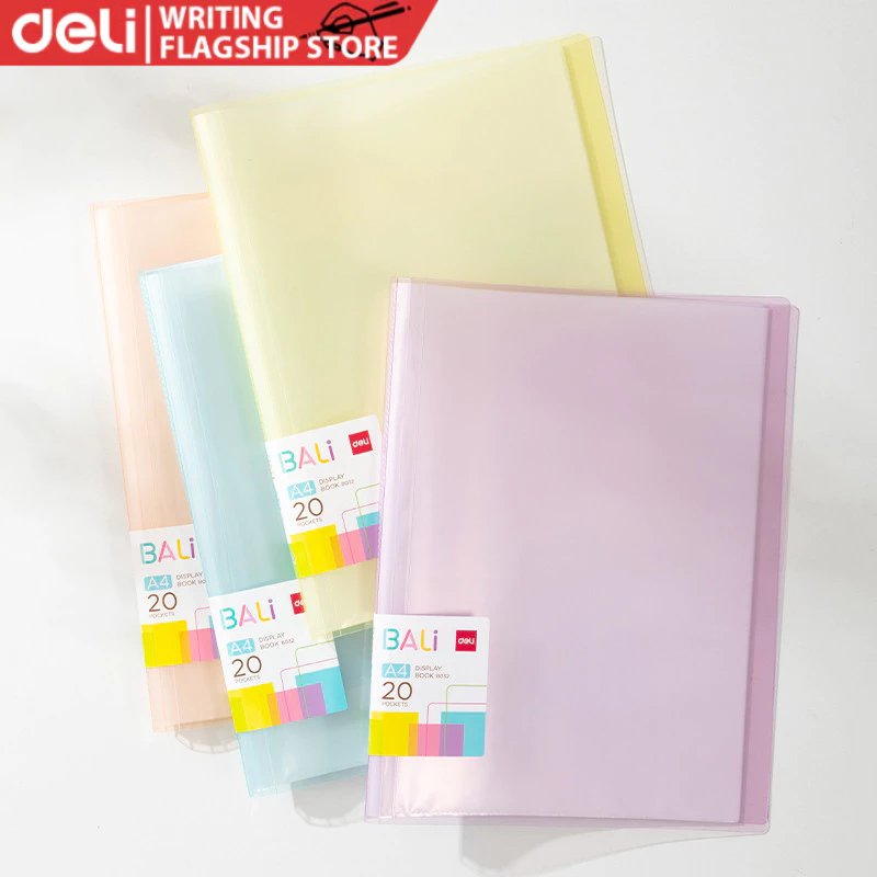 Deli A4 File Folder PP Information Book 20 Page EB032 | Shopee Philippines
