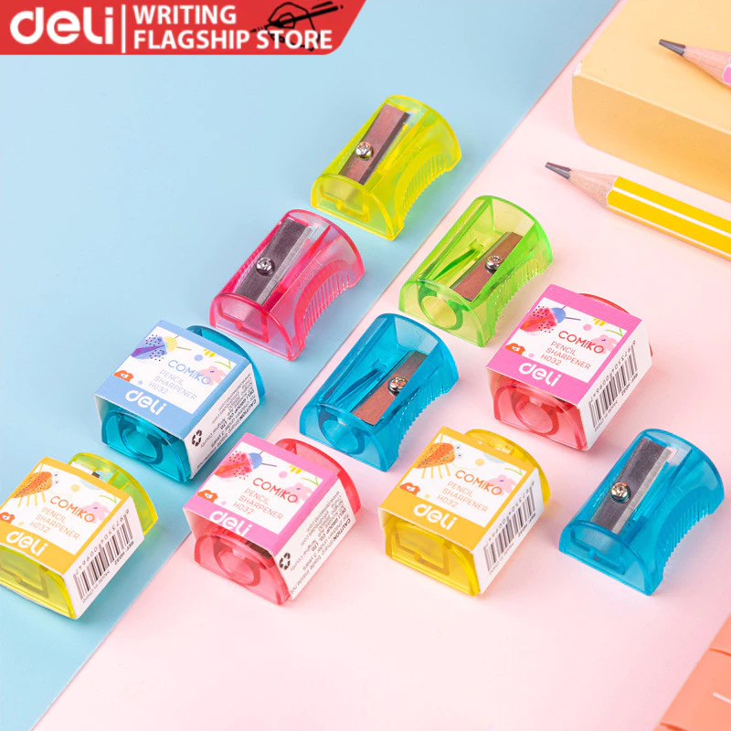 Deli EH032 Pencil Sharpener One Hole for Standard Pencil 8mm Assorted ...