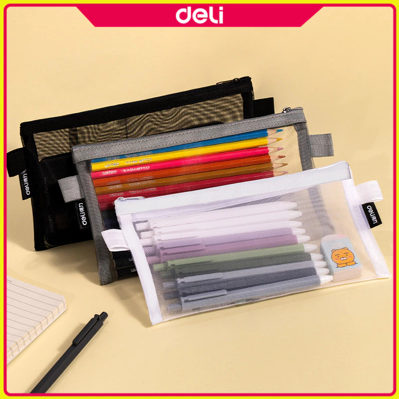 Deli Mesh Multi Purpose Pencil Case BC347/BC348 School supplies ...